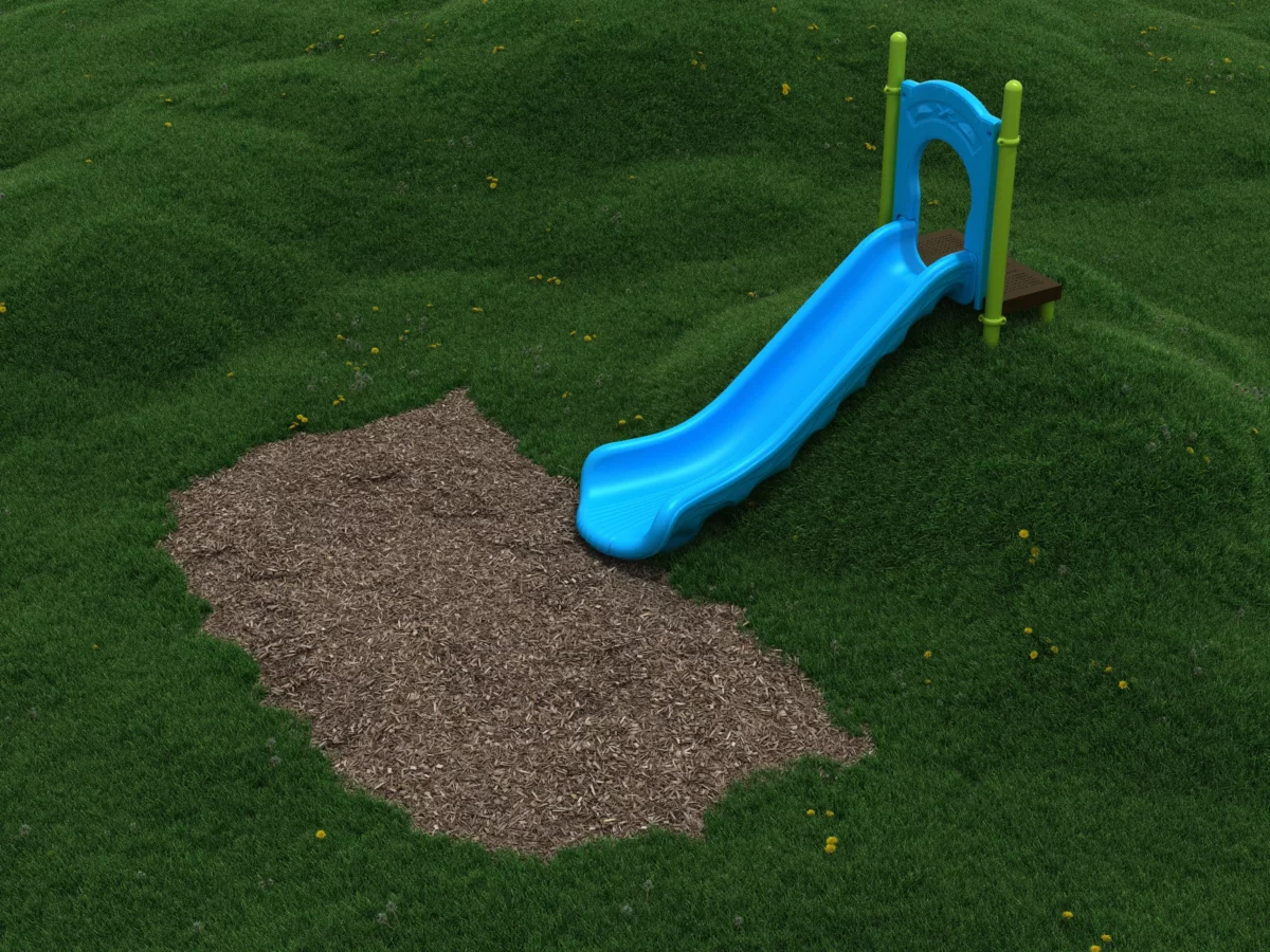 4 Foot Single Straight Embankment Slide | Playground Solutions